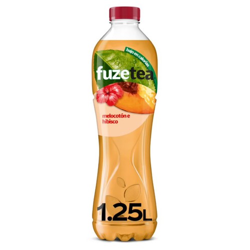 FUZE TEA Refresco de té al melocotón e hibisco en botella 1.25L