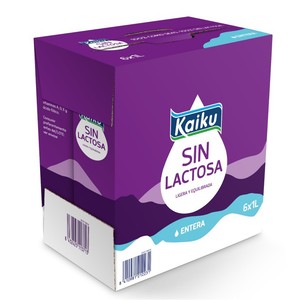 KAIKU S/LACTOSA Llet sencera sense lactosa 6x1L en cartró ...