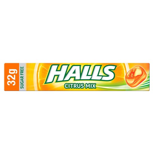 HALLS Caramelos de sabores cítricos sin azúcar 0.032kg