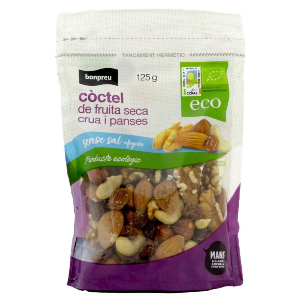 BONPREU Cóctel de fruita seca crua i panses ecològic - BonpreuEsclat ...