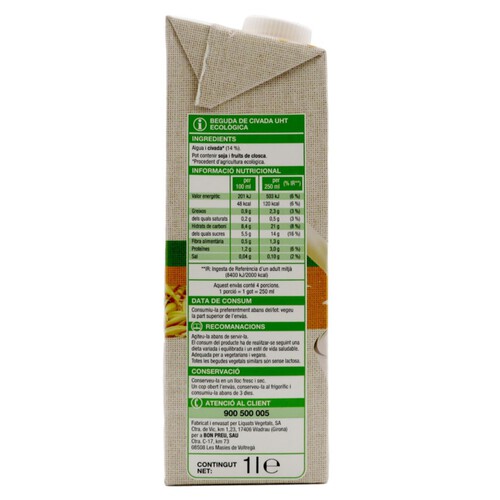 BONPREU Beguda de civada UHT ecològica - BonpreuEsclat online ...