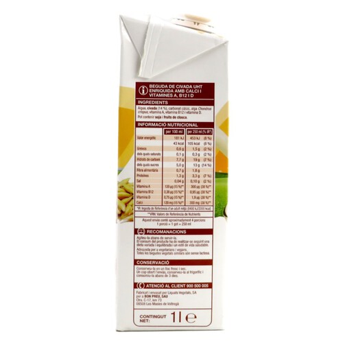 BONPREU Beguda de civada UHT - BonpreuEsclat online - Productes frescos ...