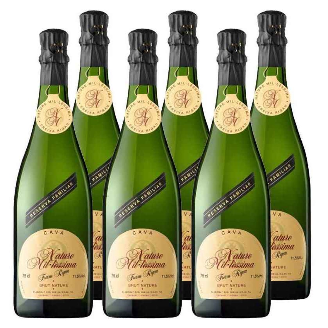 FREIXA RIGAU Caixa de cava Brut Nature guarda superior reserva ...